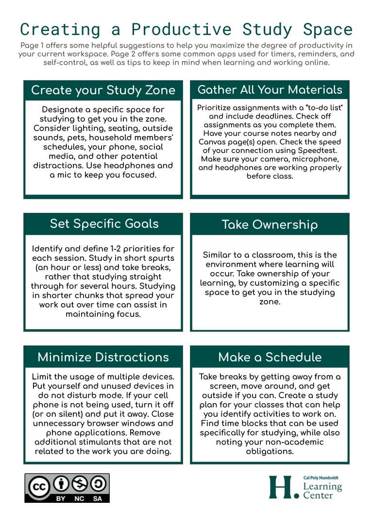 Creating a Productive Workspace | Cal Poly Humboldt