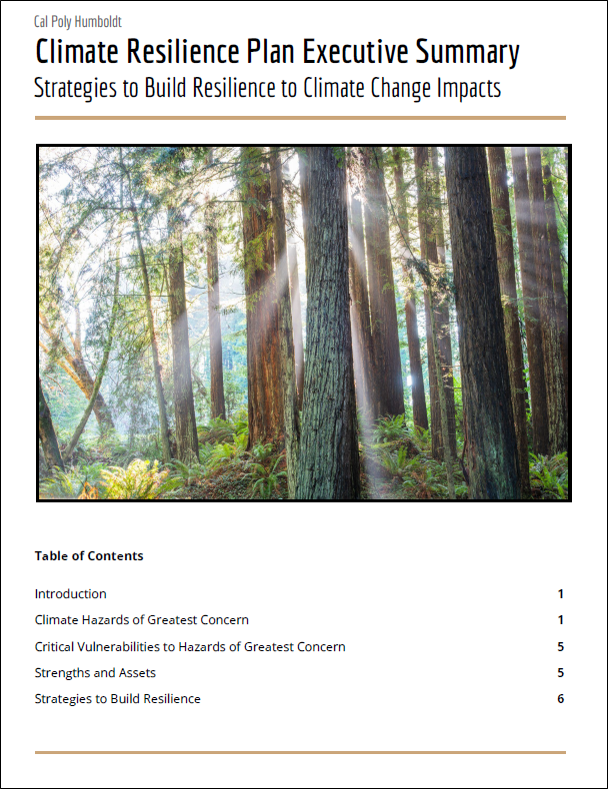 Climate Change Resilience Initiatives | Cal Poly Humboldt